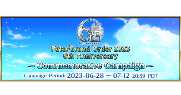 Fate/Grand Order 2023 - 6th Anniversary | Fate Grand Order Wiki - GamePress